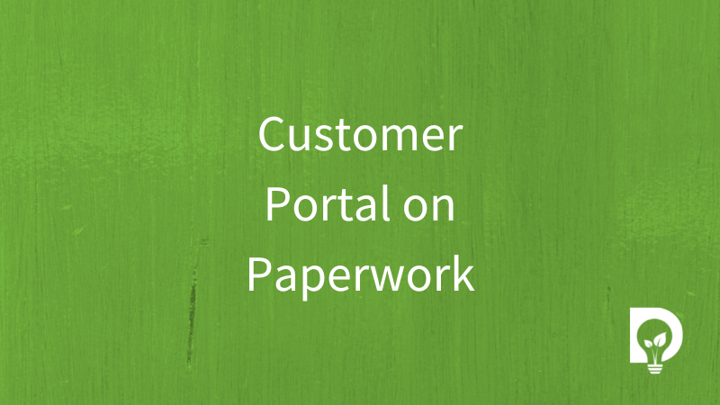 The Customer Portal on Paperwork - Dsposal